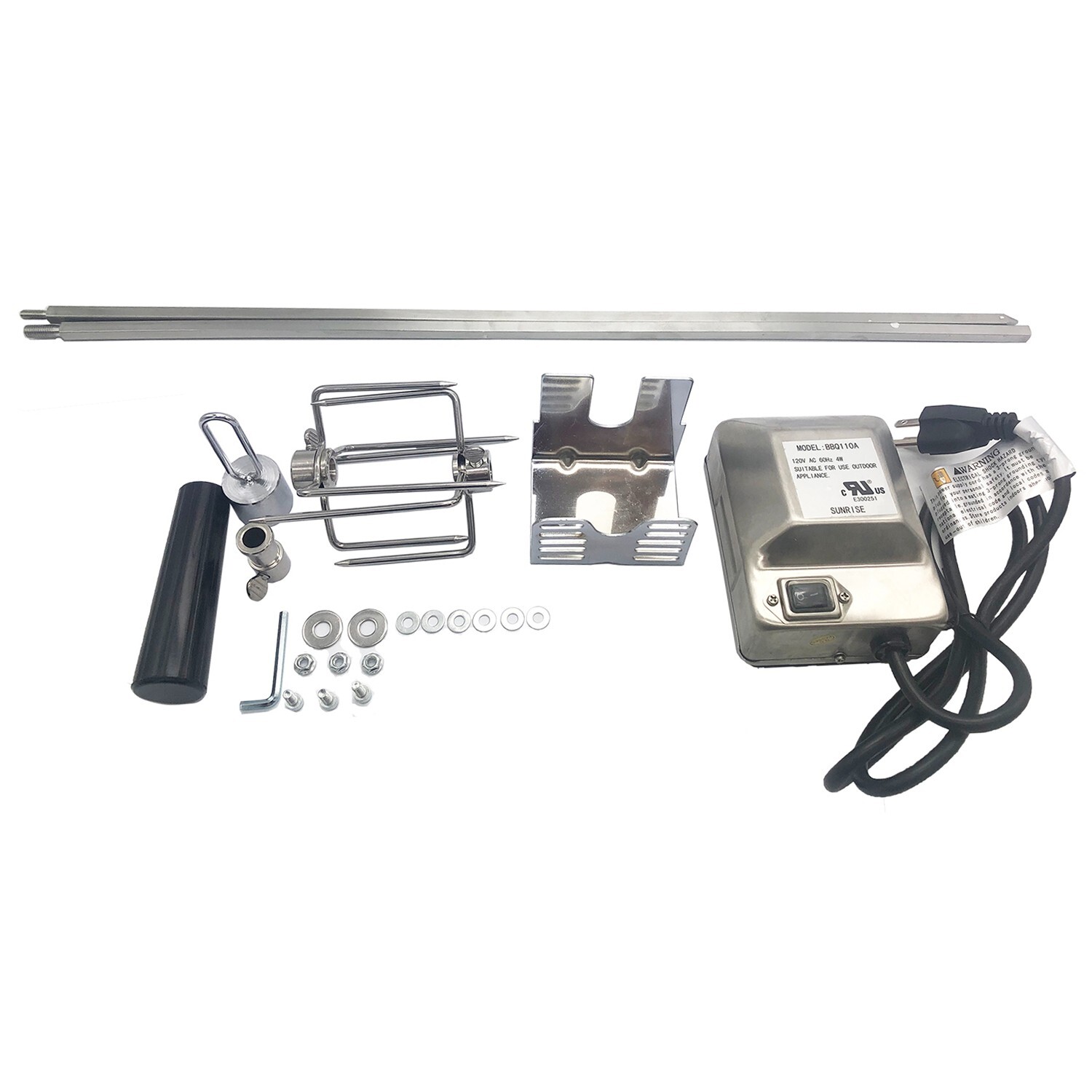 Electric Rotisserie BBQ Grill Roaster Spit Rod 4W Camping Chicken Pig ...