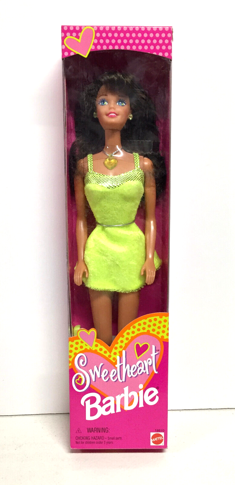 NEW 1997 Barbie Doll Sweetheart Barbie #18610 Valentines Brunette ...