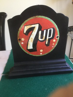 Vintage “7 Up” porcelain sign display | eBay