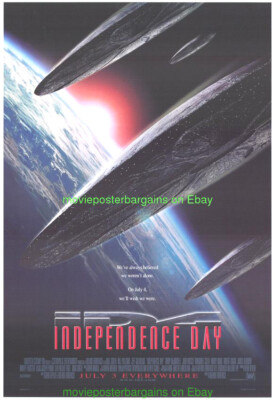 INDEPENDENCE DAY MOVIE POSTER ORIGINAL SS 27x40 ROLLED 2ND ADVANCE ...