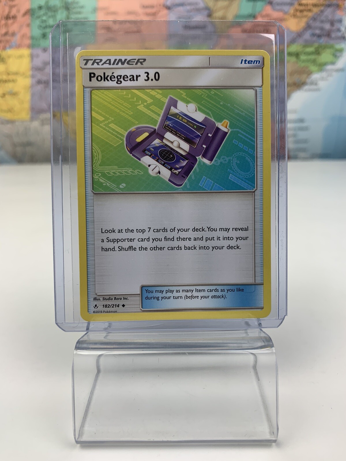 SHIPS SAME DAY Pokemon Card NM Pokegear 3.0 182/214 Trainer Item 2019 ...