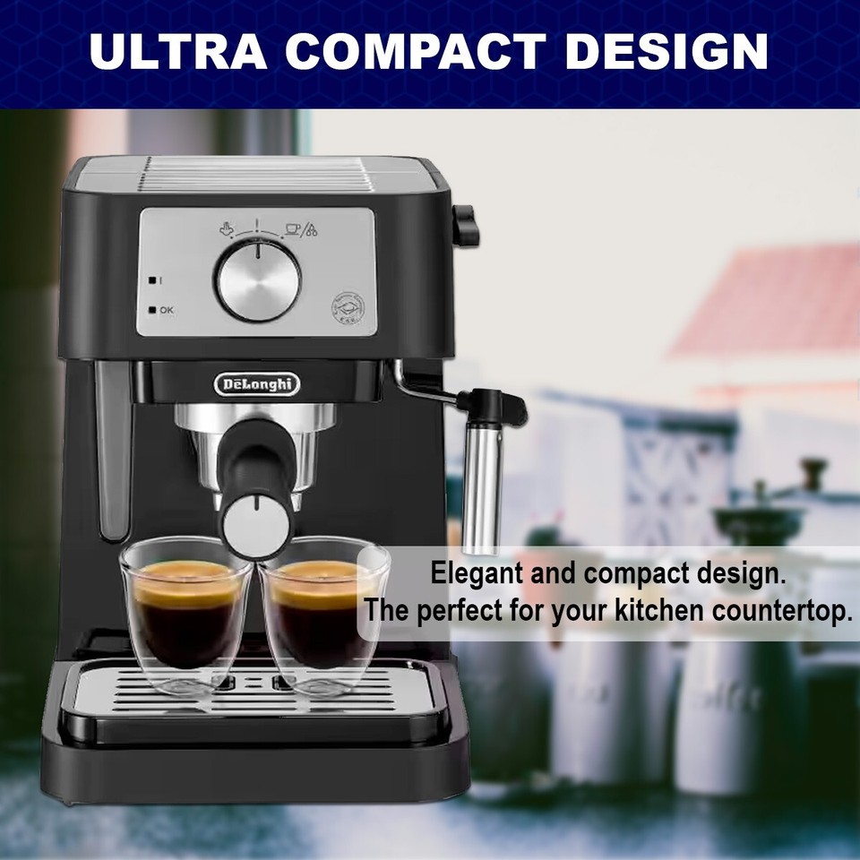 De'Longhi Stilosa Manual Espresso Machine - Black/Stainless - EC260BK ...