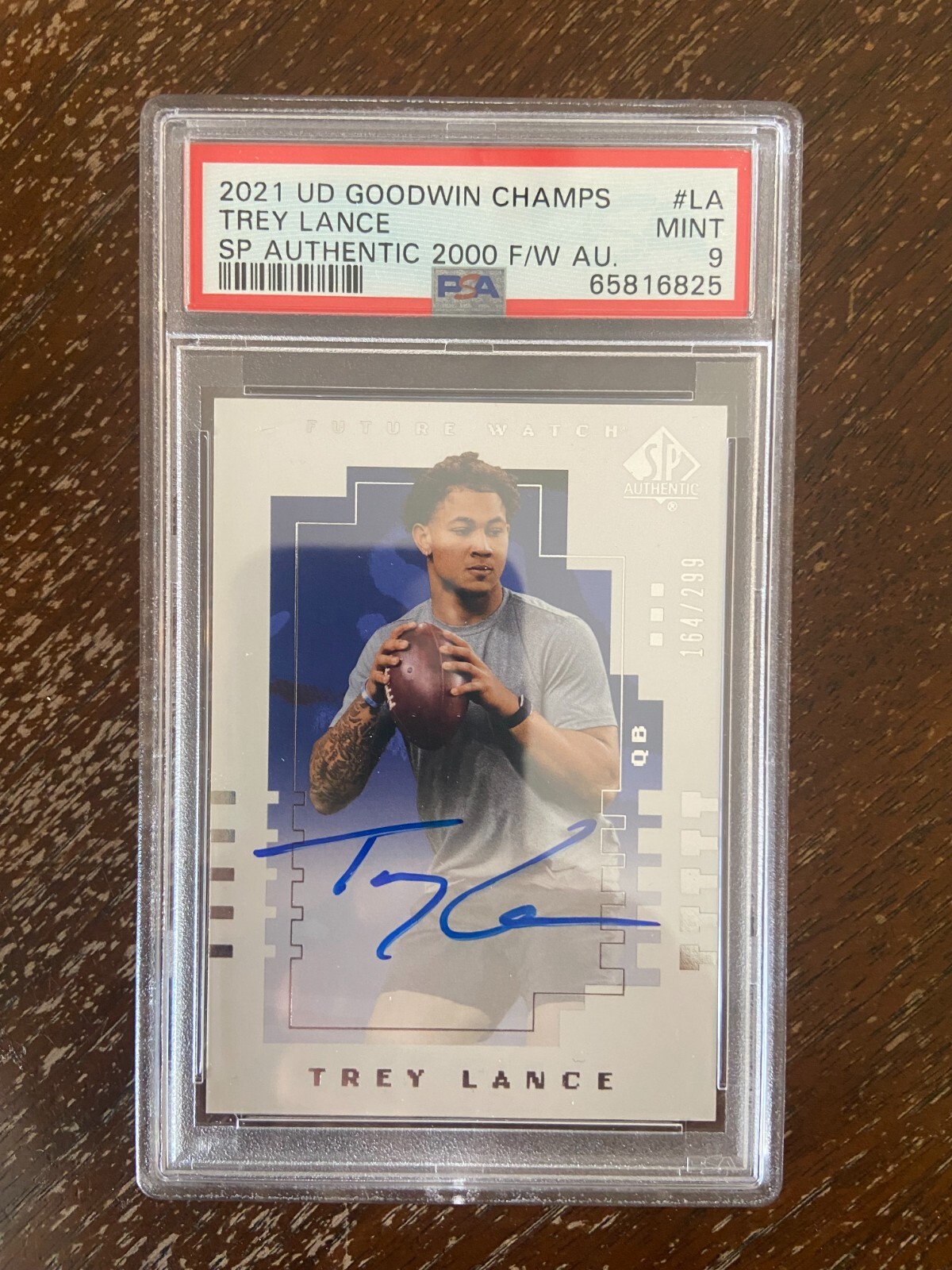 2021 Goodwin Champs Sp Authentic FUTURE WATCH AUTO Trey Lance #LA PSA 9 ...