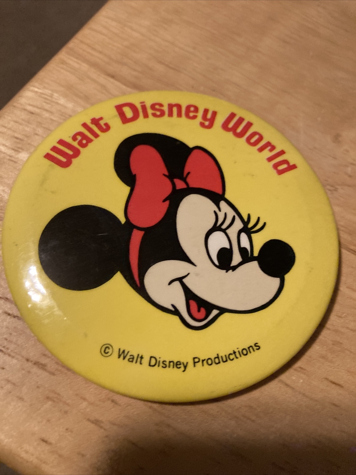 Vintage Walt Disney World mini mouse pin button 3 1/2 inch round | eBay