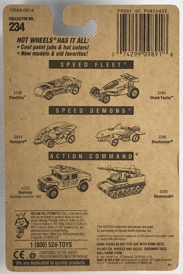 1995 Hot Wheels Blue Card Main line Nissan Custom "Z" Gold Medal Speed ...