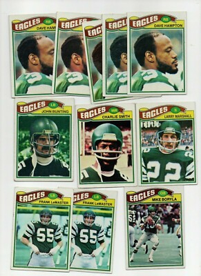 PHILADELPHIA EAGLES DAVE HAMPTON MIKE BORYLA 1977 TOPPS 11X VINTAGE VG ...