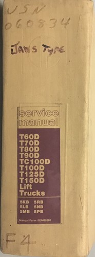 CAT T60D T70D T80D T90D TC100D FORKLIFT SERVICE SHOP REPAIR MANUAL (E1 ...