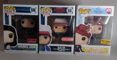 Funko POP Stranger Things 8 Bit Dustin, Marry Poppins, and Veronica ...