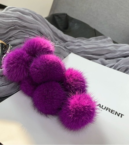 echte Mink Pelz Traube Schlüsselanhänger Pompom Kugel Auto Geldbörse ...