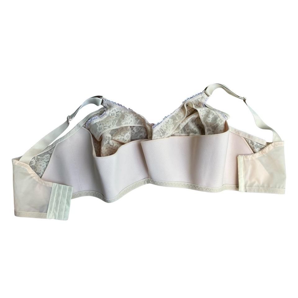 Beauty Jeunique Lace Bra Beige Floral Wireless Full Coverage Support ...