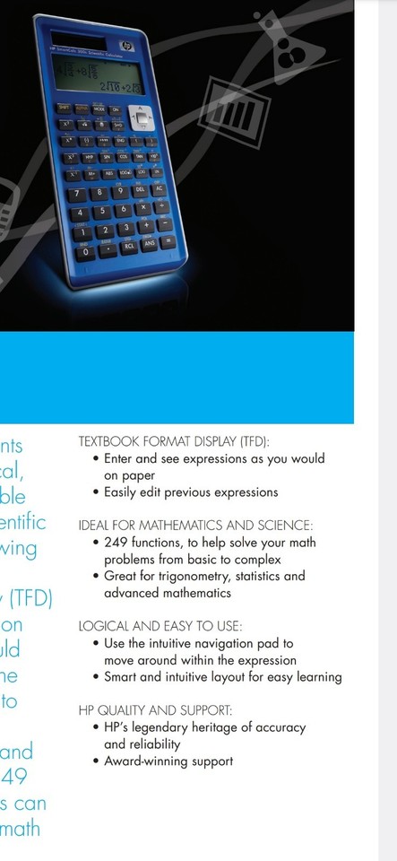 HP SmartCalc 300s Scientific Calculator With Cover Tested A1 | eBay