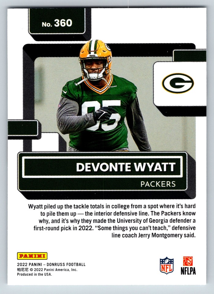 2022 Donruss #360 Devonte Wyatt NM | eBay