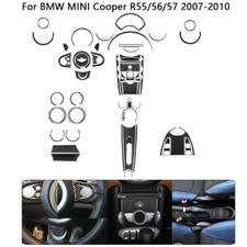 2007 and up BMW Mini Cooper R55 R56 R57 Chrome Interior Dial Trim Kit ...