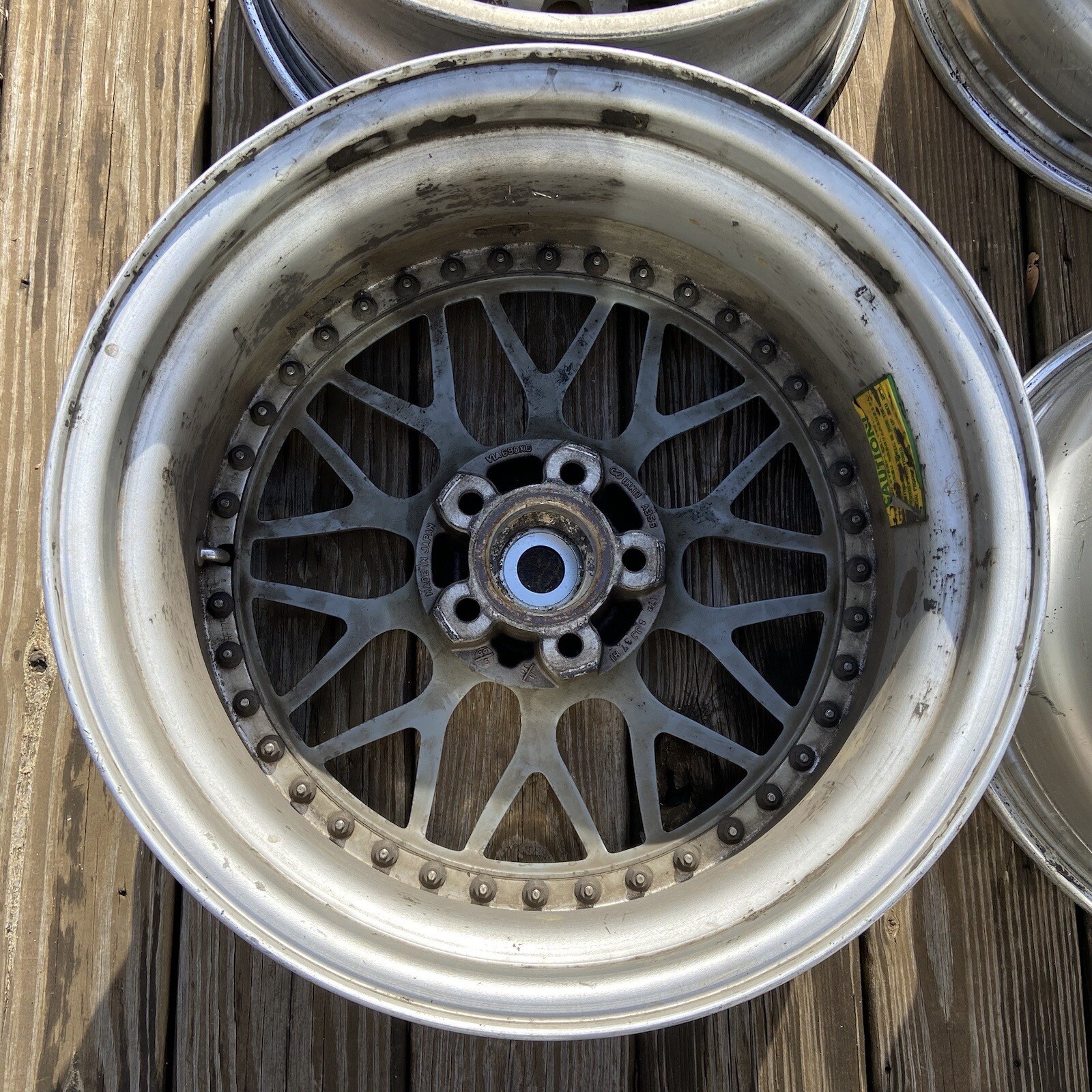 17x8 Enkei Aegis Mesh JDM Wheels 3pc +37 Hi Disk 5x112 VW AUDI Wheels ...