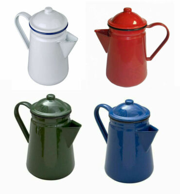 FALCON ENAMEL JUG TRADITIONAL COFFEE POT STOVE TOP KETTLE FOR HOME ...