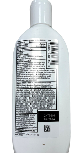 Benzoyl Peroxide 10% WASH 8oz XL SIZE PERRIGO / PADAGIS - NEW LOOK ...