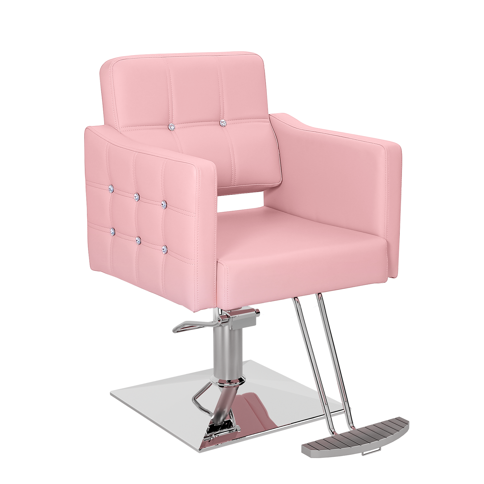Salon Chair for Hair Stylist Hydraulic Barber Chair Pink Hairdressing ...
