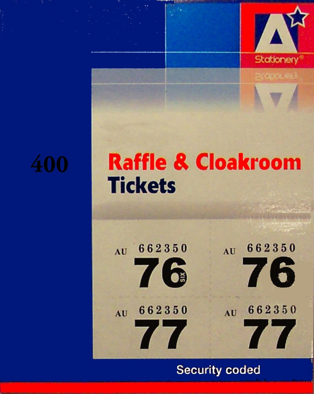 raffle ticket book 500 or 1000 800 400 200 100 + stubs pick a size ...