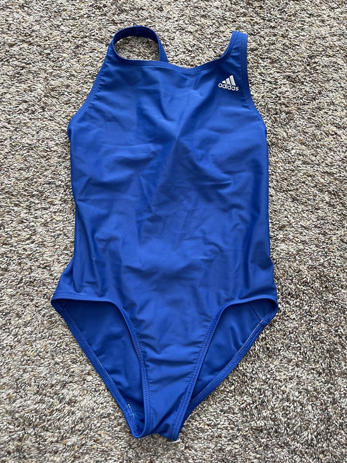 Adidas V-Back Swimsuit Competition Royal Blue Size Sm… - Gem