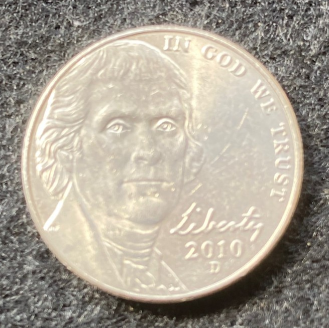 2010-D Jefferson Nickel Counter Wheel Crimper ERROR Coin Rare Money ...