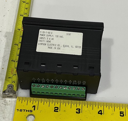 SIMPSON F35-1-46-0 FALCON F35 SERIES DIGITAL PANEL METER INPUT 5 A AC ...