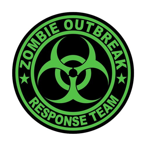 Zombie Outbreak Response Team Green Hard Hat Sticker Decal | eBay