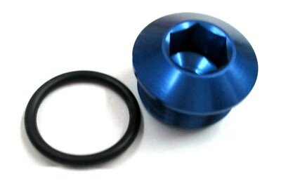 03 an slim line profile milled orb o ring boss port plug polished Blue ...