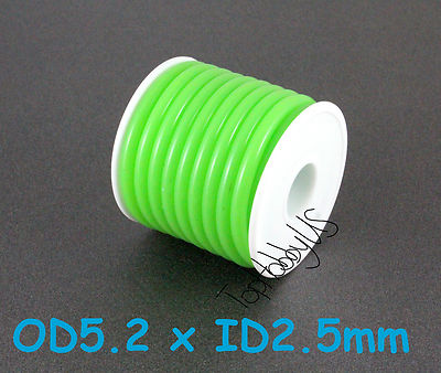 1Roll (16ft) Green Silicone RC Nitro Fuel Line Tubing D5.2xø2.5 (US ...