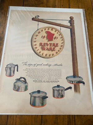 Vintage 1951 Revere Ware Cookware The Sign Of Good Cooking ad | eBay