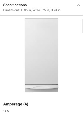 GE 15” Trash Compactor Model# UCG1500NWW In Color White New No Box ...