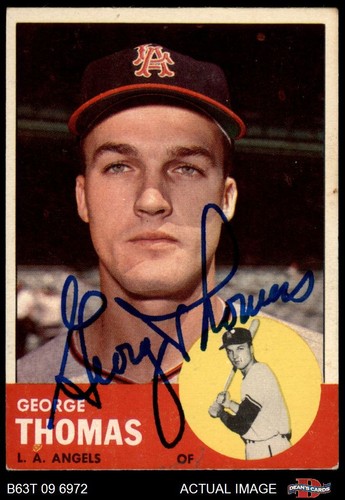 1963 Topps #98 George Thomas Angels AUTO Signed | eBay