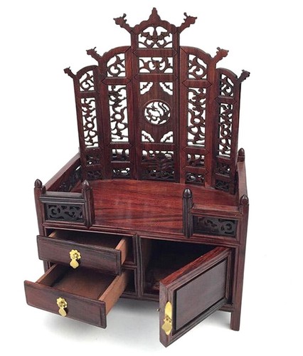 Natural Rosewood Buddha Statue Display Shrine Stand | eBay