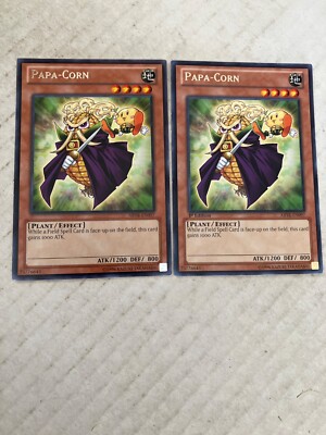 2 papa-corn rare yu-gi-oh gaming cards cscan | eBay