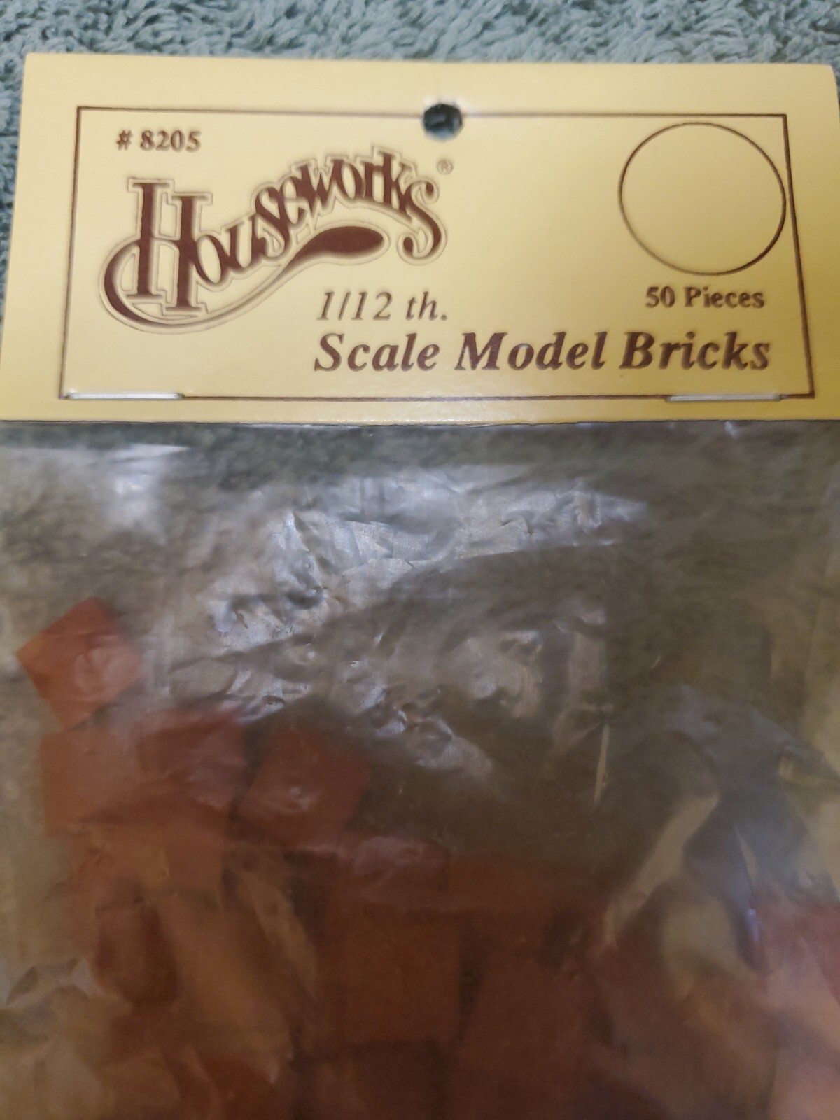 Dollhouse Miniatures Houseworks Kiln-fired Red Bagged Patio Brick 50pc ...