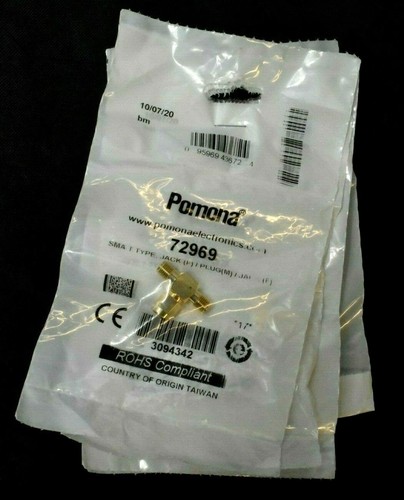 [Pack of 5] Pomona 72969 SMA T Type Tee Adapter Jack (F) / Plug (M ...