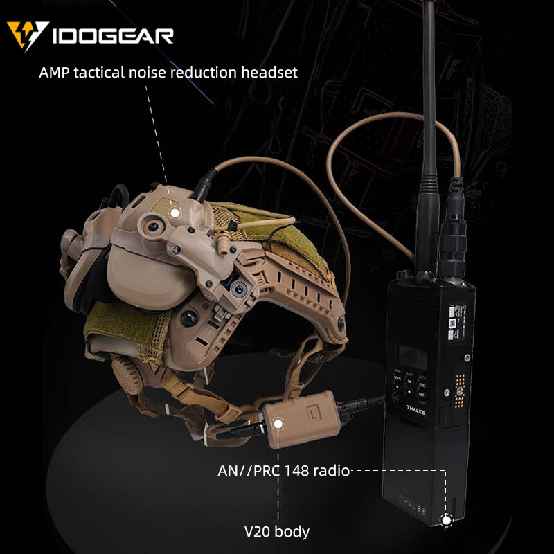FMA FCS AMP Tactical Headset Communication Noise Reduction V60 PTT ...