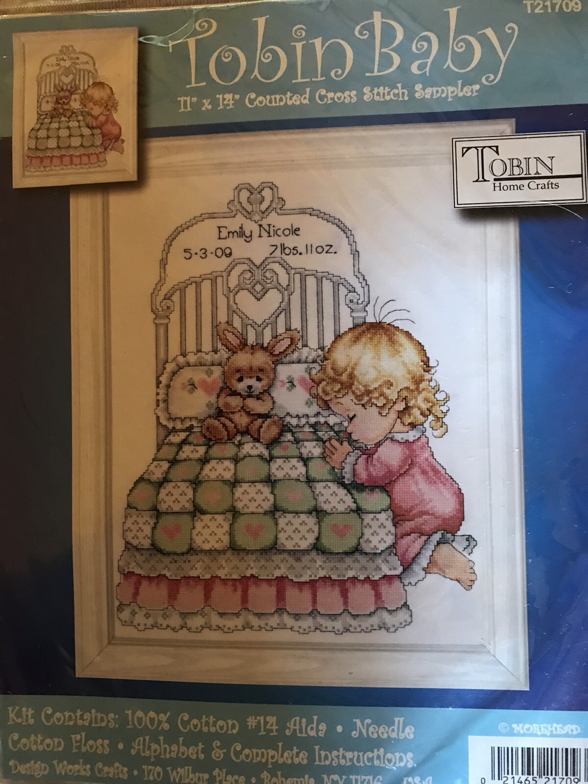 Cross Stitch Kit Tobin Baby T21709 Birth Announcement Adorable | eBay