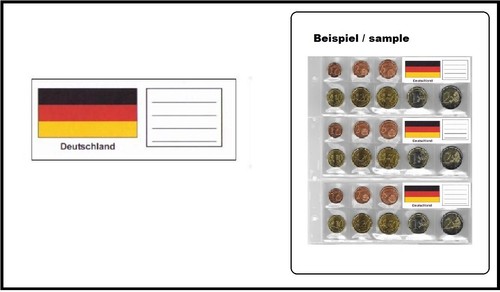 10 Look 330444-DEU Country Labels Germany Flags for NH24 Coin Sheets ...