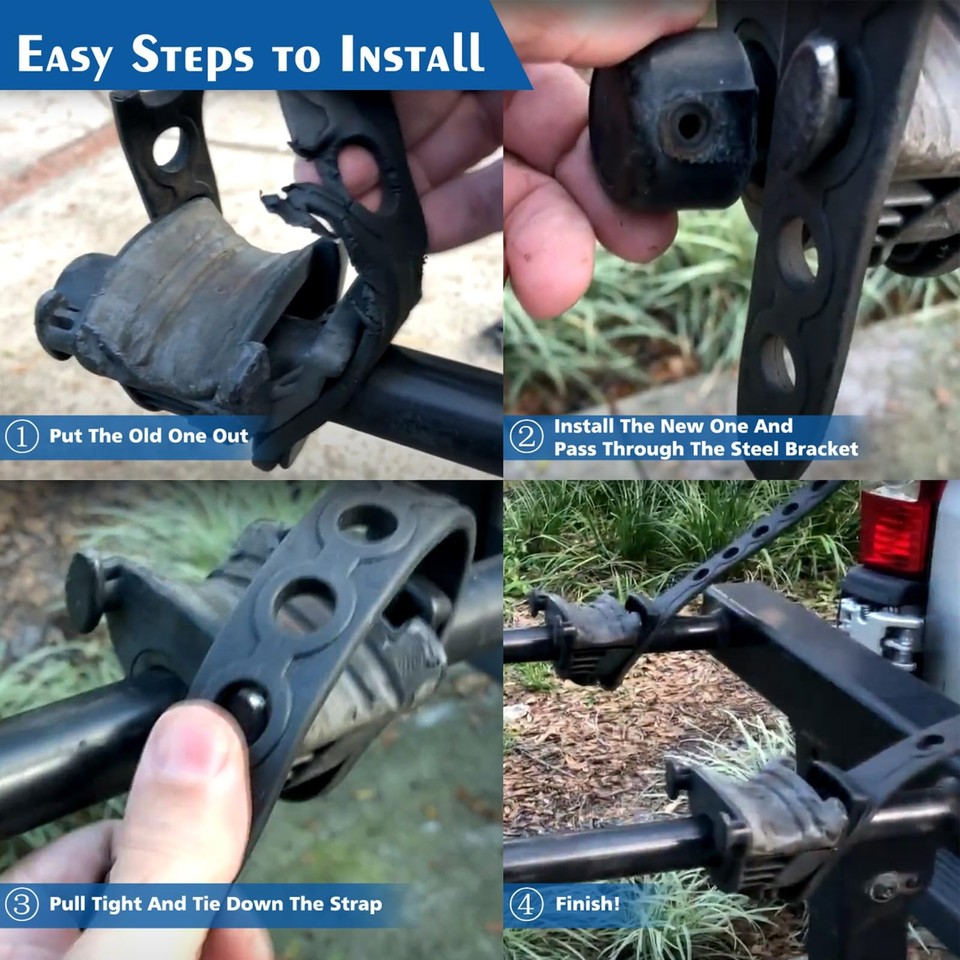 4 Pack Replacement Rubber Strap for Bike Rack Compatible with Thule 534 ...