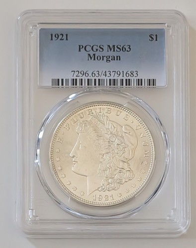 1921 PCGS MS63 MORGAN SILVER DOLLAR PHILADELPHIA MINT SKU 7296.63 ...