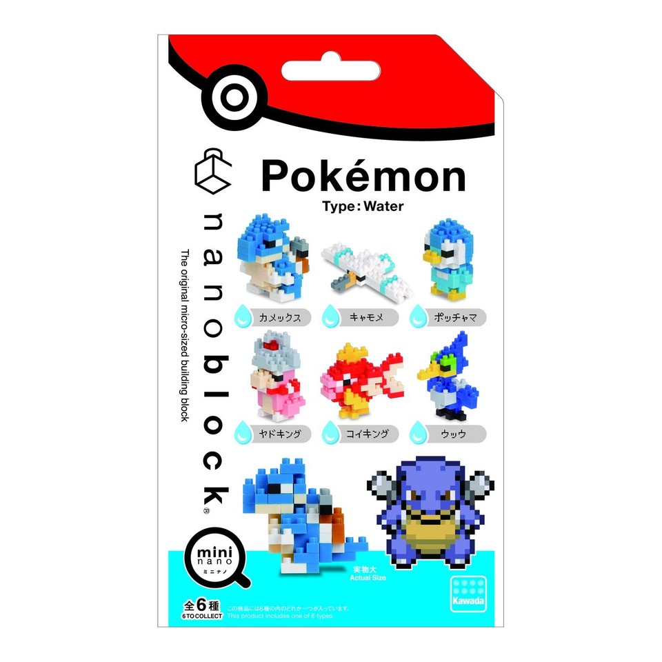 nanoblock Mininano Pokemon water type (BOX) 1BOX = 6 pieces, total 6 ...