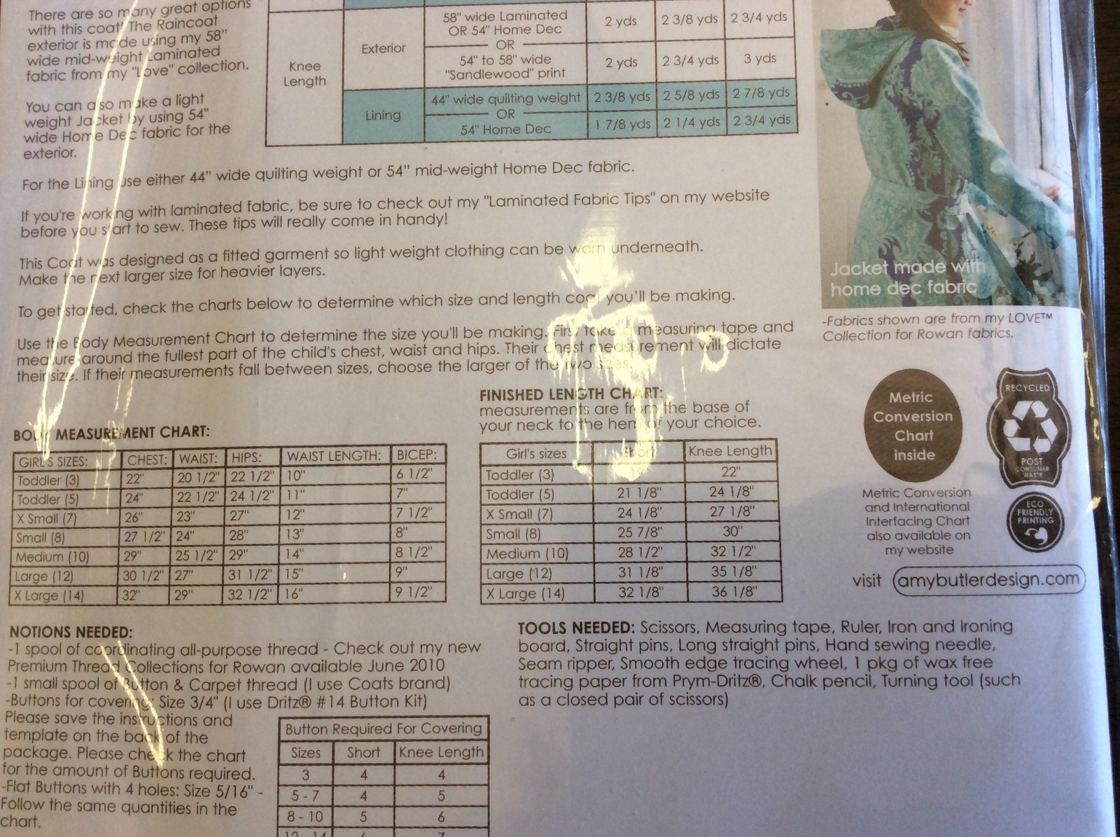 AMY BUTLER HOODED RAINCOAT & RUNABOUT JACKET-SIZE 3-6 T & 7-14-2 ...