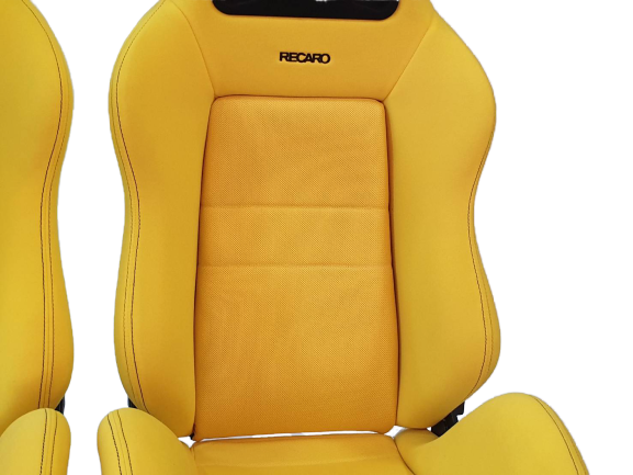 PAIR OF USED JDM RECARO SR3 DC2 YELLOW BUCKET SPORT RACING SEATS | eBay