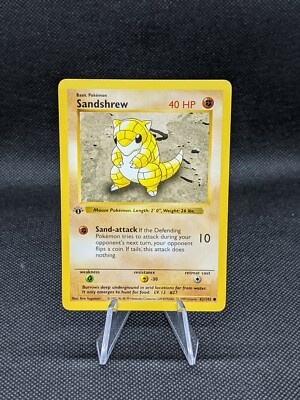 1999 Pokemon Base Set - 1st Edition Sandshrew 62/102 - Near Mint NM | eBay