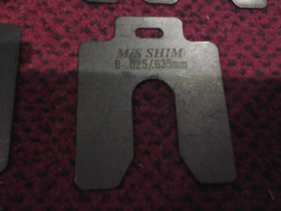 5 NEW MAUDLIN product MSB025-5 straight leg SLOTTED SHIM B-3x3"x0.025 ...