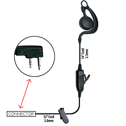 Klein Agent-S3 1-Wire Earpiece for Icom F + BC-100 Walkie Radios | eBay