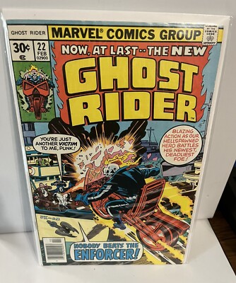 GHOST RIDER # 22 MARVEL COMICS February 1977 ENFORCER 1st APPEARANCE ...