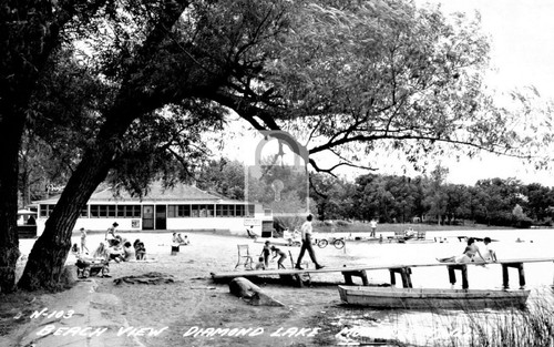 Beach View Diamond Lake Mundelein Illinois IL - 8.5x11 Print | eBay