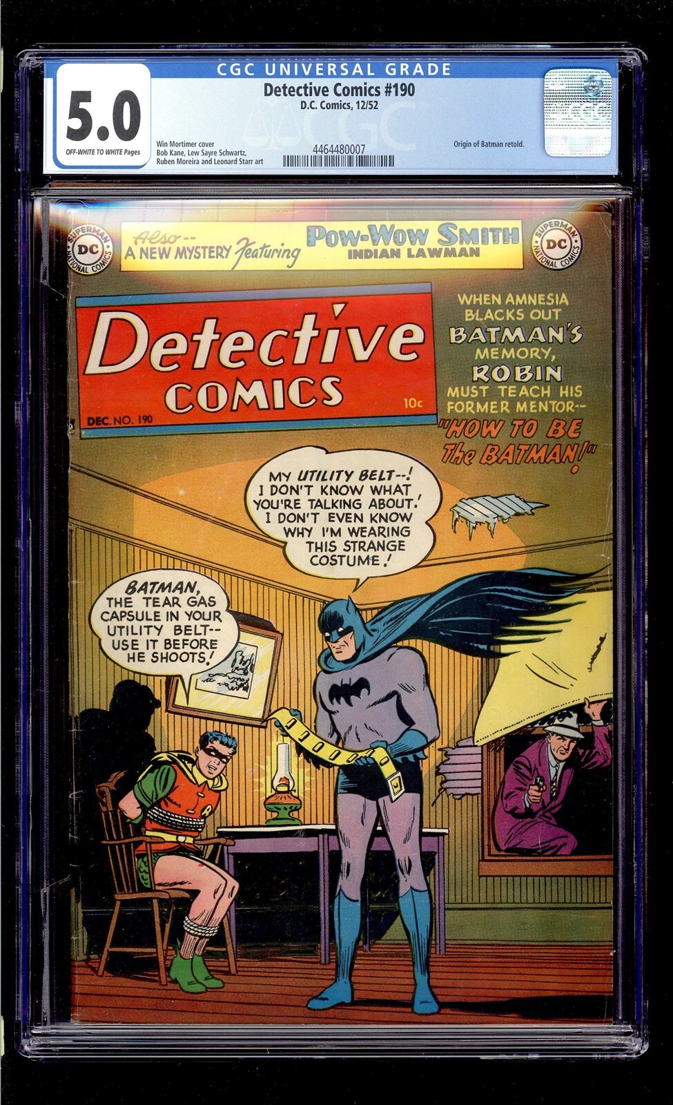 Detective Comics #190 1952 CGC 5.0 VG/FN OW/W High Definition Scans ...