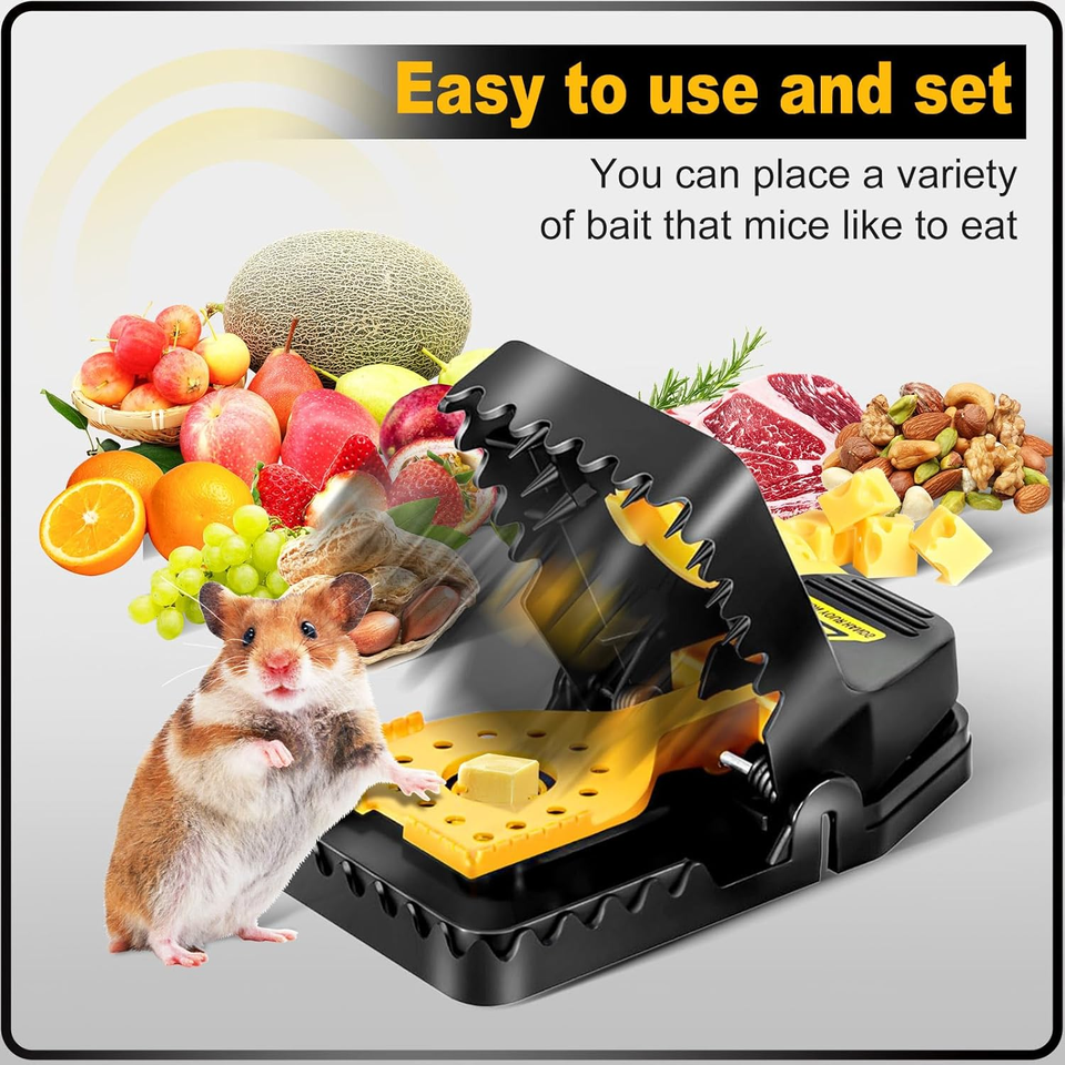 6-24x Strong Reusable Mouse Trap Rodent Snap Catcher Mice Kill Pest ...